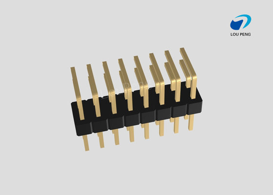 China Pin Header 2x08pin 2.54mm pitch horizontal 90degree supplier