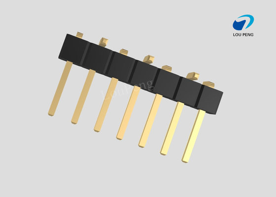 China Pin Header 1x07pin 2.54mm pitch vertical SMD pin1Left supplier