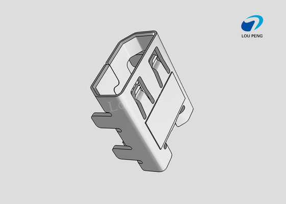 China 0.40mm Pitch Micro HDMI Connector, Right-Angle Receptacle, Surface Mount, with Through Hole Shell Tabs supplier