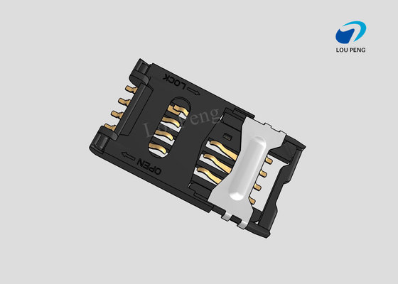 China SIM Connectors, SIM Card Connectors, 2FF mini SIM Compatible Card, 8 Position, 2.54mm [.1in] Centerline supplier