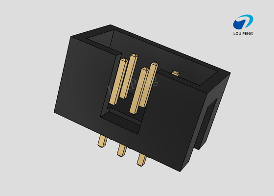 China IDC Header connector, PCB Mount Receptacle, Board-to-Board, 2X3 Position, 2.54mm Pitch, Gold Flash, Vertical supplier