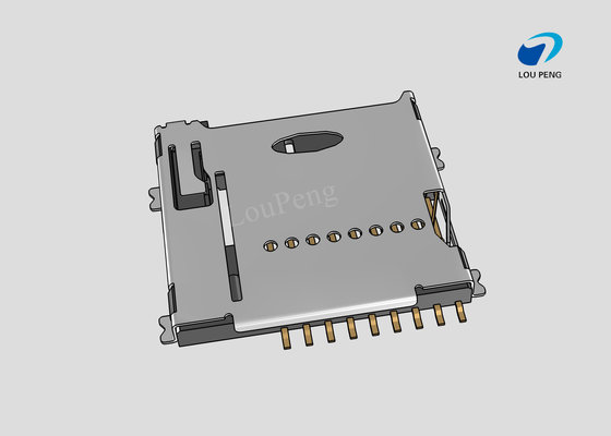 China Micro SD Card Connectors, Secure Digital Compatible Card, 9 Position, Surface Mount, Right Angle supplier