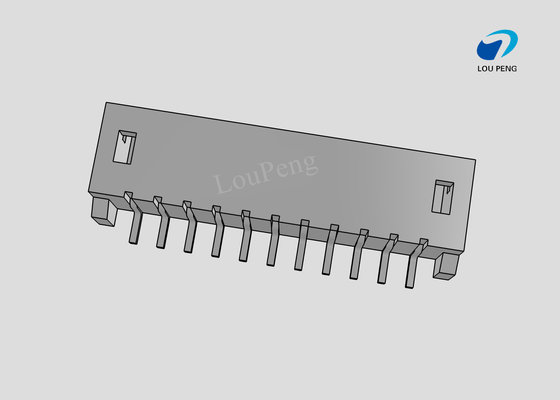 China PCB Mount Header, Right Angle, Wire-to-Board, 11 Position, 2.0mm Pitch, Tin, Natural Housing Color, Shrouded / Solid,SMT supplier