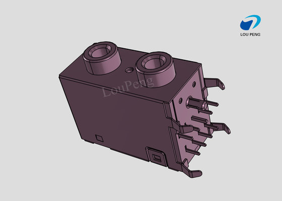 China DC Jack Connectors, Cable-to-Board, 9 Position, Phone Jack, Right Angle, Printed Circuit Board, DIP supplier