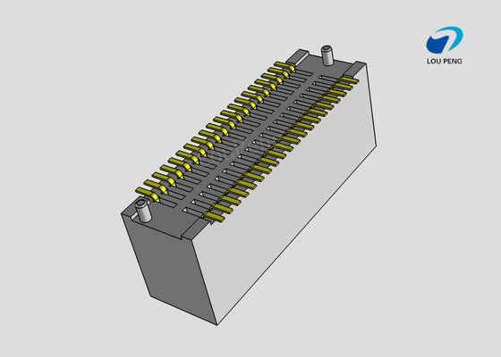 China Female header, PCB Mount Receptacle, Vertical, Board-to-Board, 40 Position, 0.8mm Pitch,  Gold Flash, SMT supplier