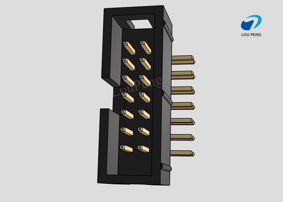 China IDC Header connector, PCB Mount Receptacle, Board-to-Board, 2x7 Position, 2.0mm Pitch, Gold Flash, Right angle，DIP supplier