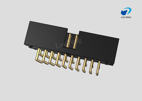 China IDC Header connector, PCB Mount Receptacle, Board-to-Board, 2x10 Position, 1.27mm Pitch, Gold Flash, Right angle，DIP supplier