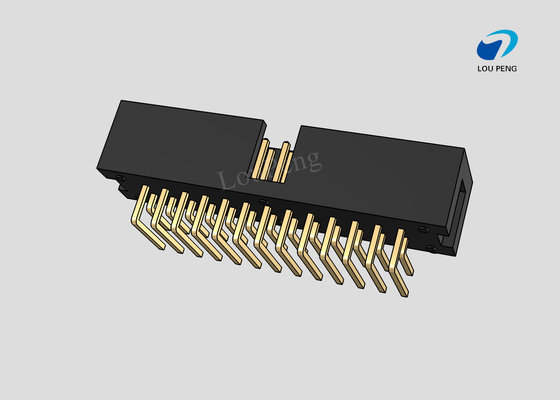 China IDC Header connector, PCB Mount Receptacle, Board-to-Board, 2x13 Position, 1.27mm Pitch, Gold Flash, Right angle，DIP supplier