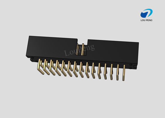 China Box Header, IDC Header connector, Board-to-Board, 2x15Pin, 1.27mm Pitch, Gold Flash, Right angle, 90° supplier