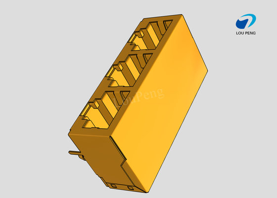 RJ45 3-port jack Cat.5 THT angled supplier