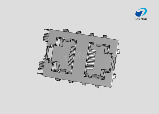 RJ45 Connectors, RJ45 with Integrated Magnetics, Multiple Ports, Port Matrix Configuration 2 x 1, RJ Type Jacks &amp; Plugs supplier