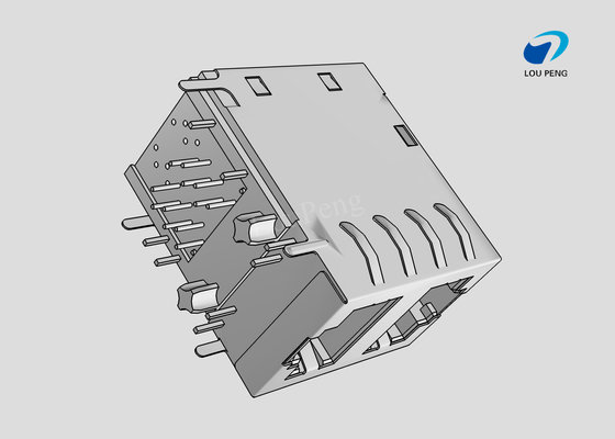 RJ45 Connectors, RJ45 with Integrated Magnetics, Multiple Ports, Port Matrix Configuration 2 x 1, RJ Type Jacks &amp; Plugs supplier