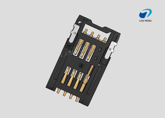 SIM Connectors, SIM Card Connectors, 2FF mini SIM Compatible Card, 8 Position, 2.54mm [.1in] Centerline supplier