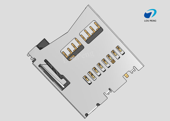 Micro SD Card Connectors, Secure Digital Compatible Card, 8 Position, Surface Mount, Right Angle supplier