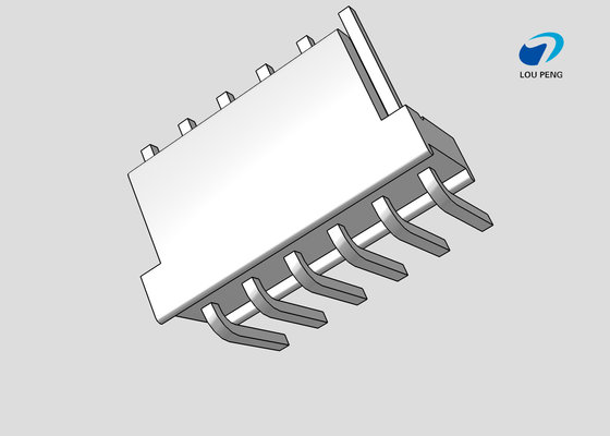 PCB Mount Header, Right Angle, Wire-to-Board, 6 Position, 3.96mm Pitch, Tin, Natural Housing Color, Shrouded / Solid supplier