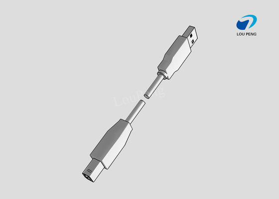 USB Cable Assemblies, USB 4-Position Plug, Type A to Type B, Double-Ended, Standard, 28AWG Wire Size, Black supplier