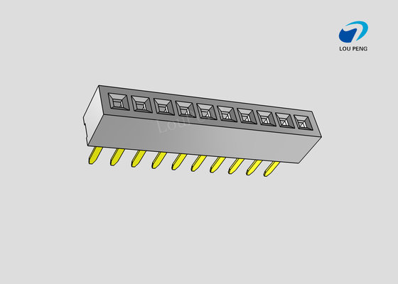 Female header, PCB Mount Receptacle, Vertical, Board-to-Board, 10 Position, 2.0mm Pitch, single row, Gold Flash, DIP supplier