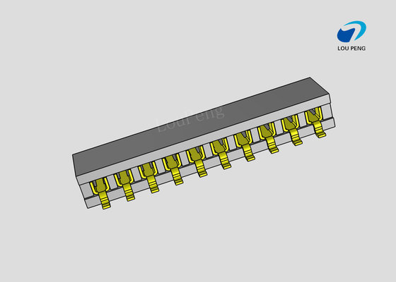 Female header, PCB Mount Receptacle, right angle, Board-to-Board, 10 Position, 1.27mm Pitch, single row, Gold Flash, SMT supplier