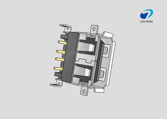 USB connector 2.0 4PIN AF 90 °  BOTH SIDES FIXED PIN IS STRAIGHT AND SMD FOOT supplier