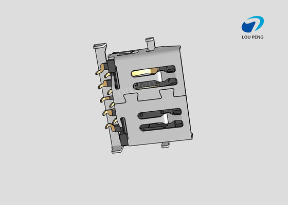 3.0MM USB A TYPE 9PIN FEMALE DIP SUNK PLATE MOUTH Gold-Plated BLACK supplier