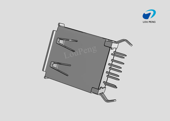 USB 3.0MM A TYPE 9PIN FEMALE DIP 180° CURVED FOOT EDGE Gold-Plated BLACK supplier