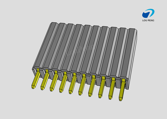 Female header, PCB Mount Receptacle, Vertical, Board-to-Board, 10Pin, 1.0mm Pitch, single row, Gold Flash, DIP, 180° supplier